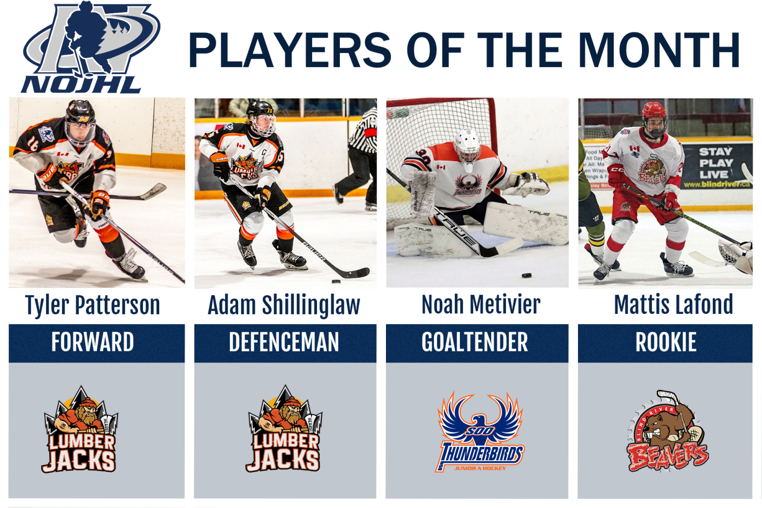 Thunderbird Metivier Named Netminder of Month for February 2025