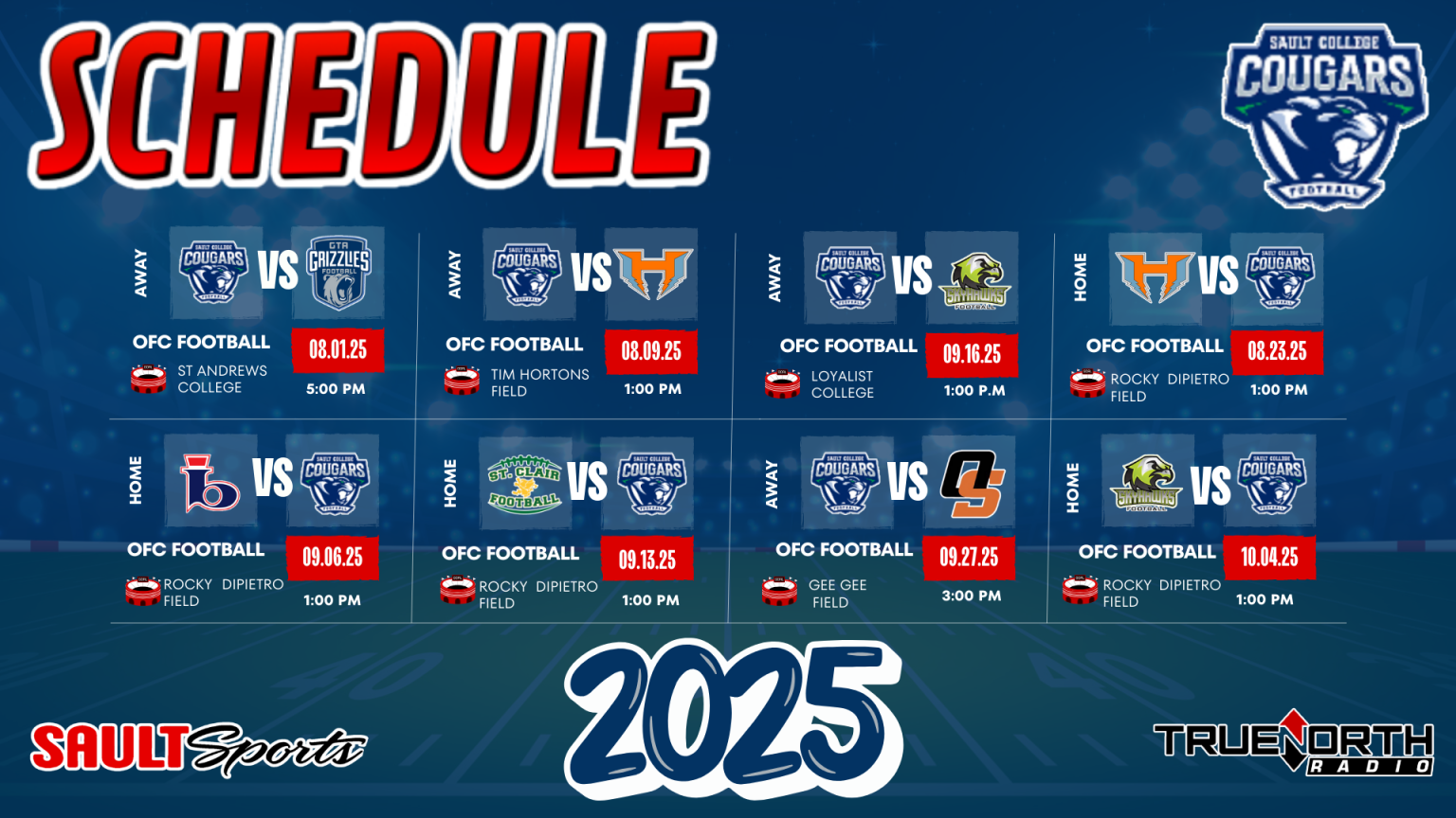 SC FOOTBALL Schedule